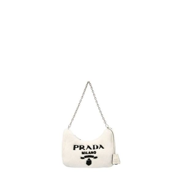 Prada | Bags | Prada Sheepskin Logo Shoulder Bag | Poshmark